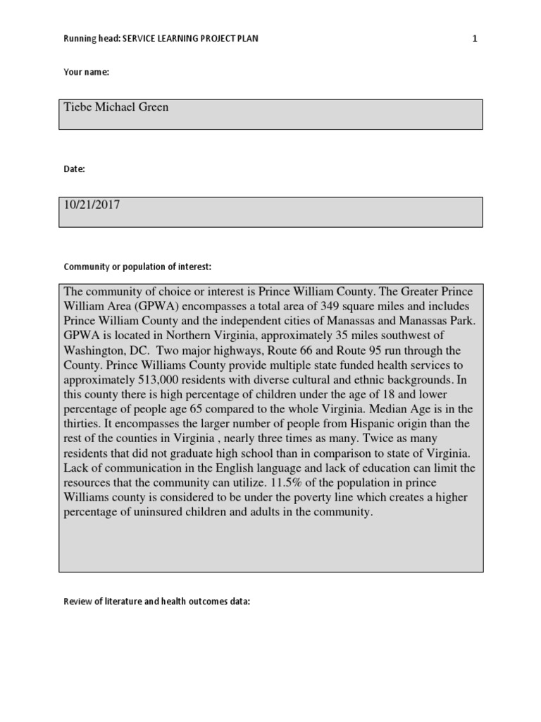 Nurs 496 Service Learning Plan | PDF | Drug Overdose | Substance Abuse