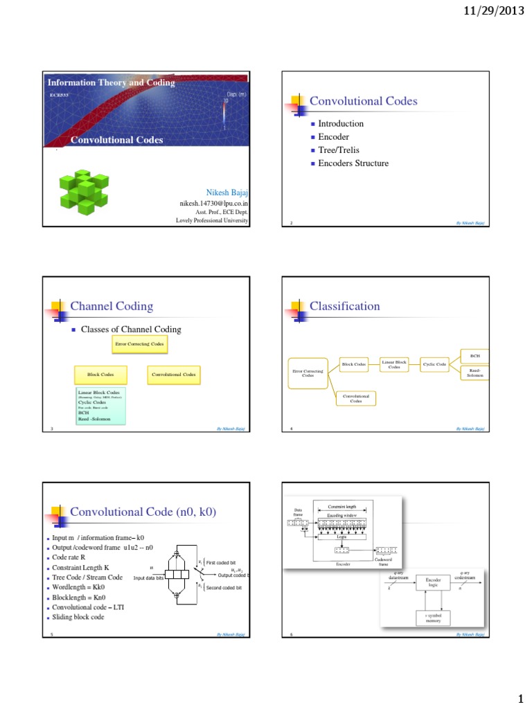 Understanding Convolutional Codes | PDF | Notation | Discrete Mathematics