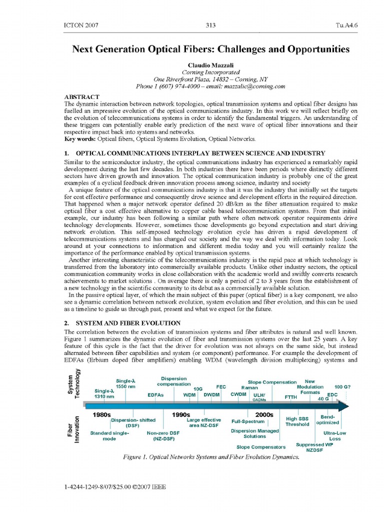 Next-Gen Optical Fibers: Trends & Insights | PDF | Optical Fiber ...