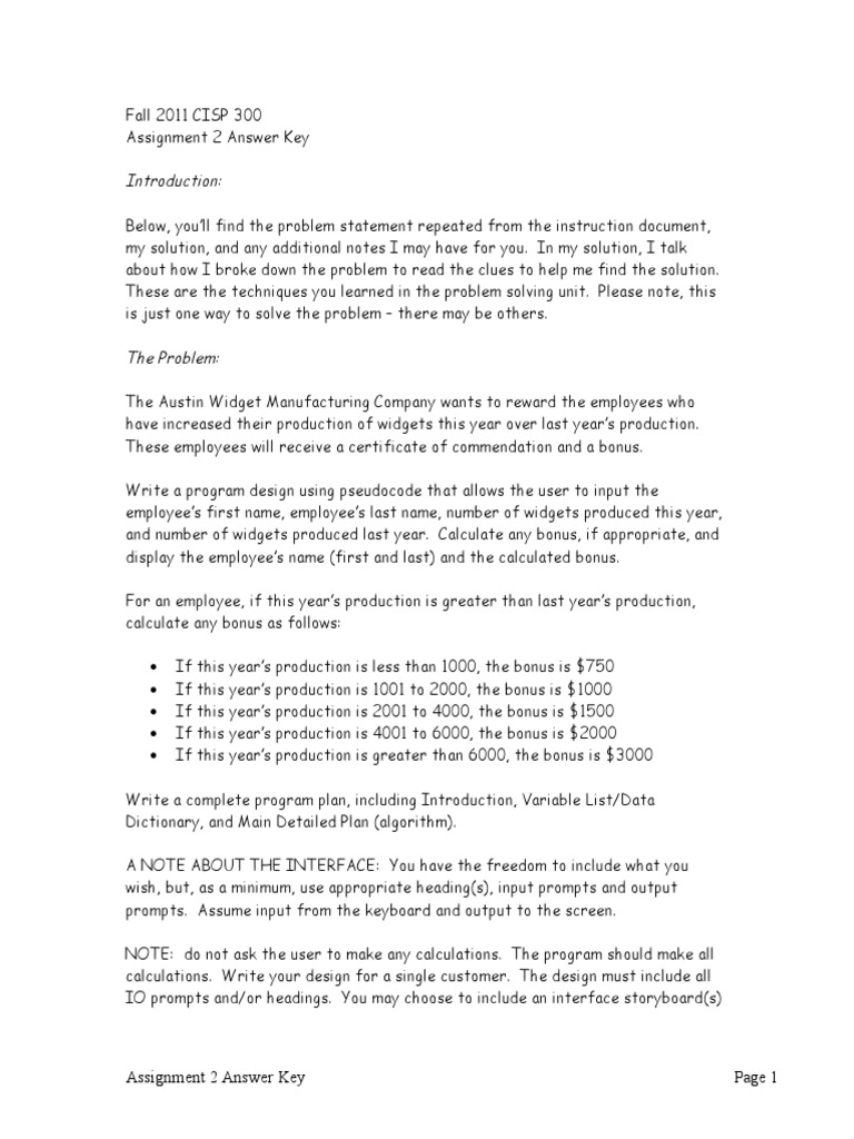 Assignment 2 Answer Key | PDF | Control Flow | Input/Output