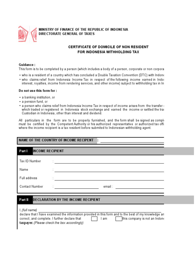 Dgt-1 Form_per 10 - 2017.Xls | Double Taxation | Withholding Tax
