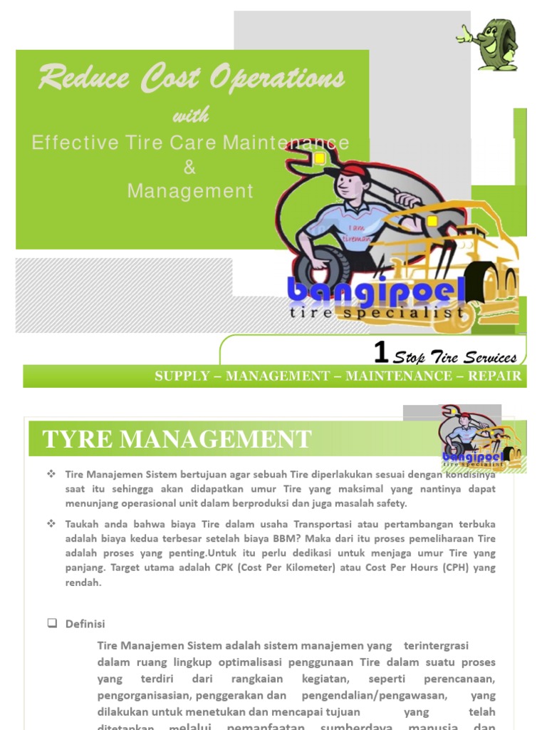 Reduce Cost With Tyre MANAGEMENT Scheme | PDF | Ban | Teknologi Kendaraan