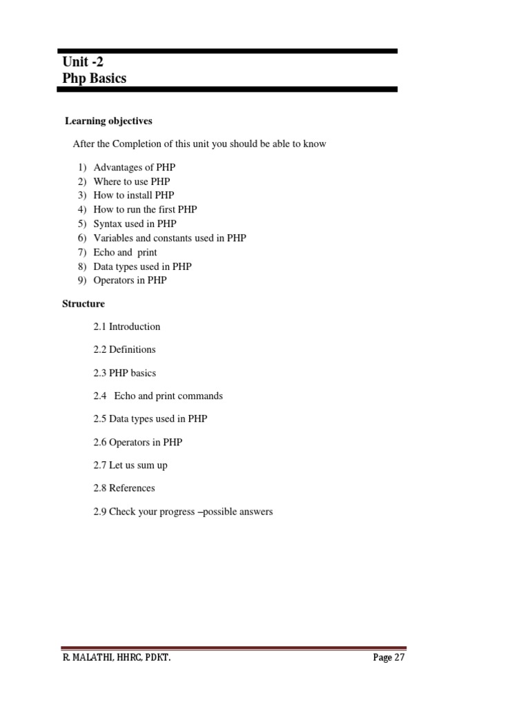 PHP NOTES 1 | Websites | Php | Free 30-day Trial | Scribd