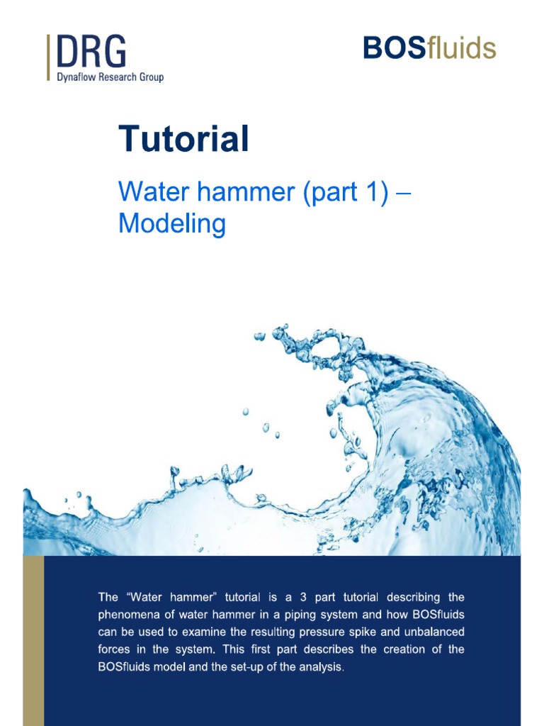 BOS Fluid - Water Hammer (Part 1) - Using CAESAR II | PDF