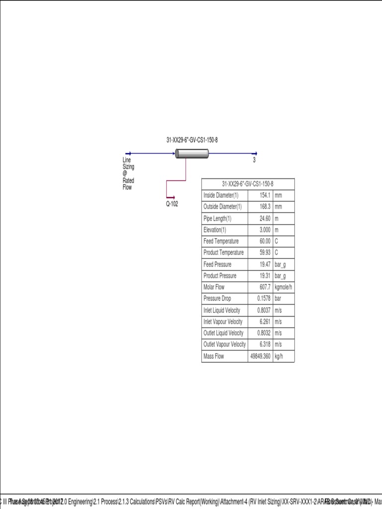 Line Sizing HYSYS | PDF | Gas Technologies | Physical Sciences