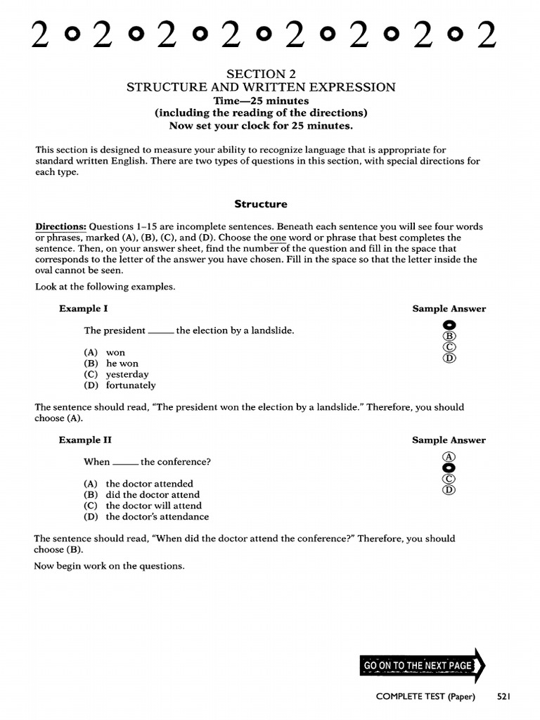 40 Soal Structure TOEFL | PDF