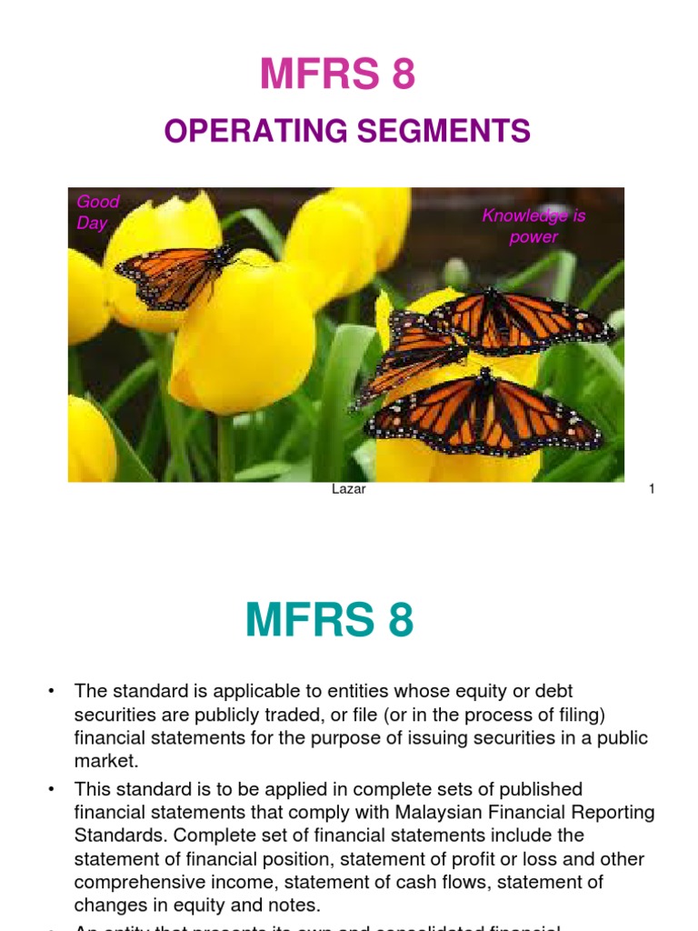 C9-MFRS 8 Operating Segments | PDF | Revenue | Financial Statement
