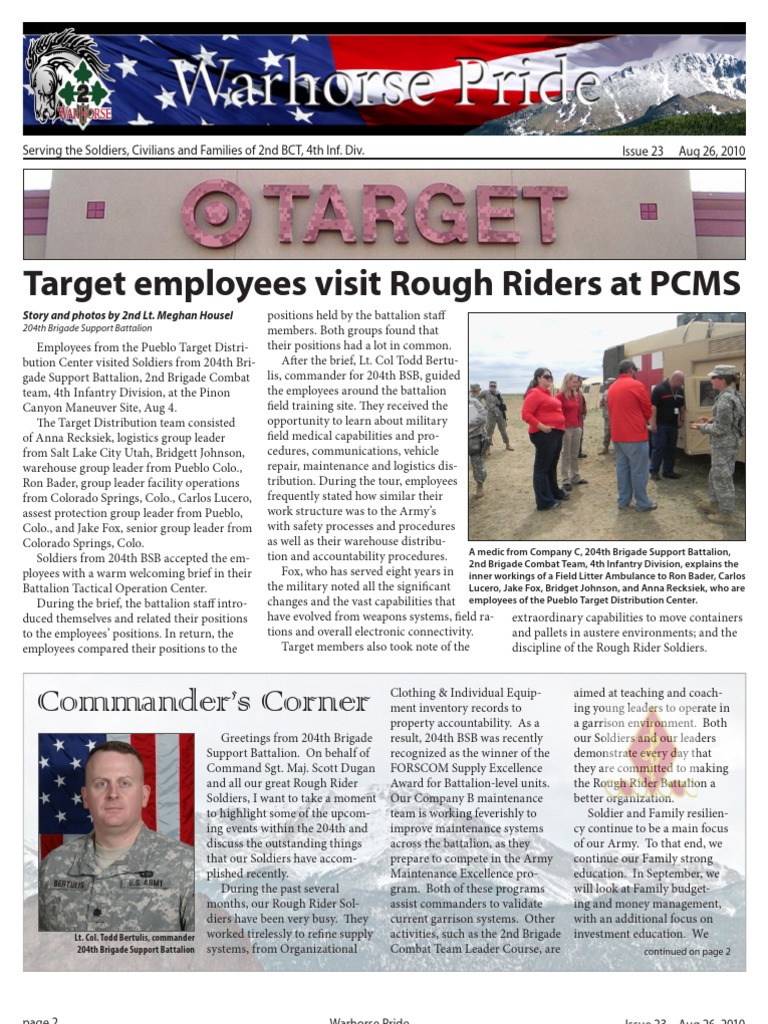 204th BSB Community Engagement Update | PDF | Battalion | Prayer