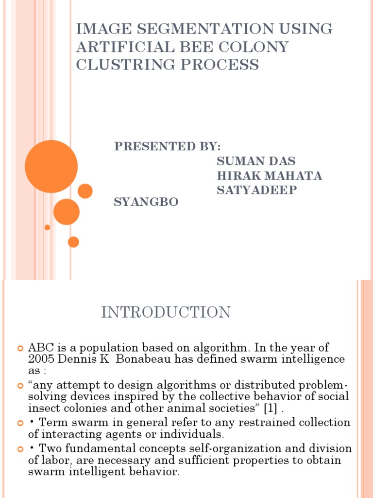 Image Segmentation Using Artificial Bee Colony Clustring Process | PDF ...