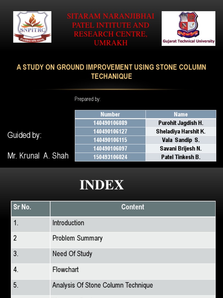Project PPT b1 | PDF | Soil | Deep Foundation