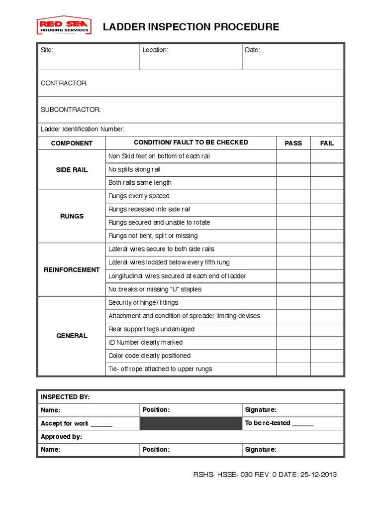 030 Ladder Checklist | PDF