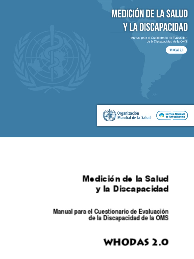 Manual Whodas 2.0 | PDF | Invalidez | Diagnostico medico