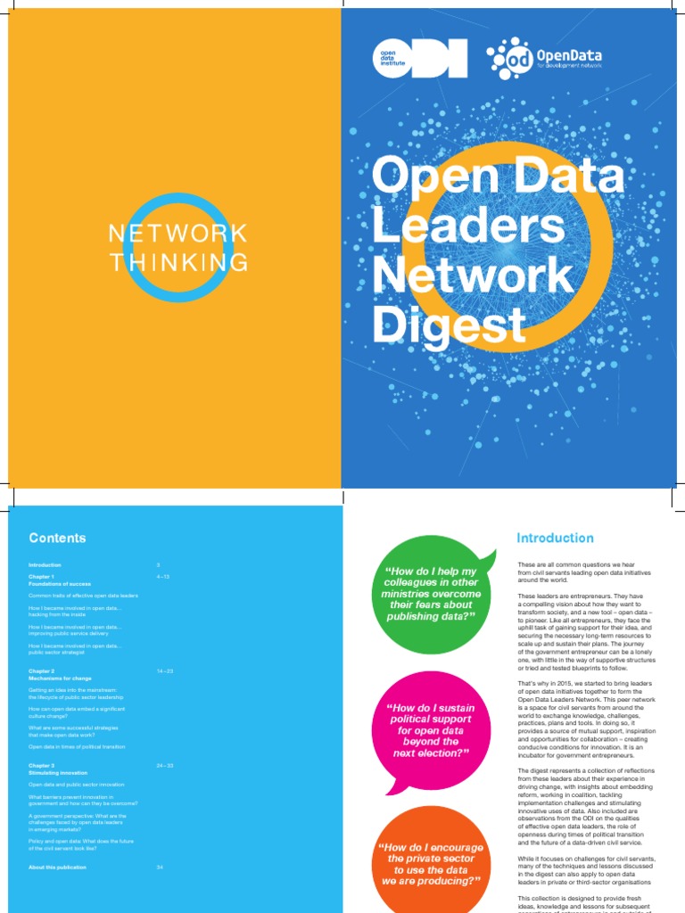 Open Data Leaders Network Digest | PDF | Leadership | Innovation