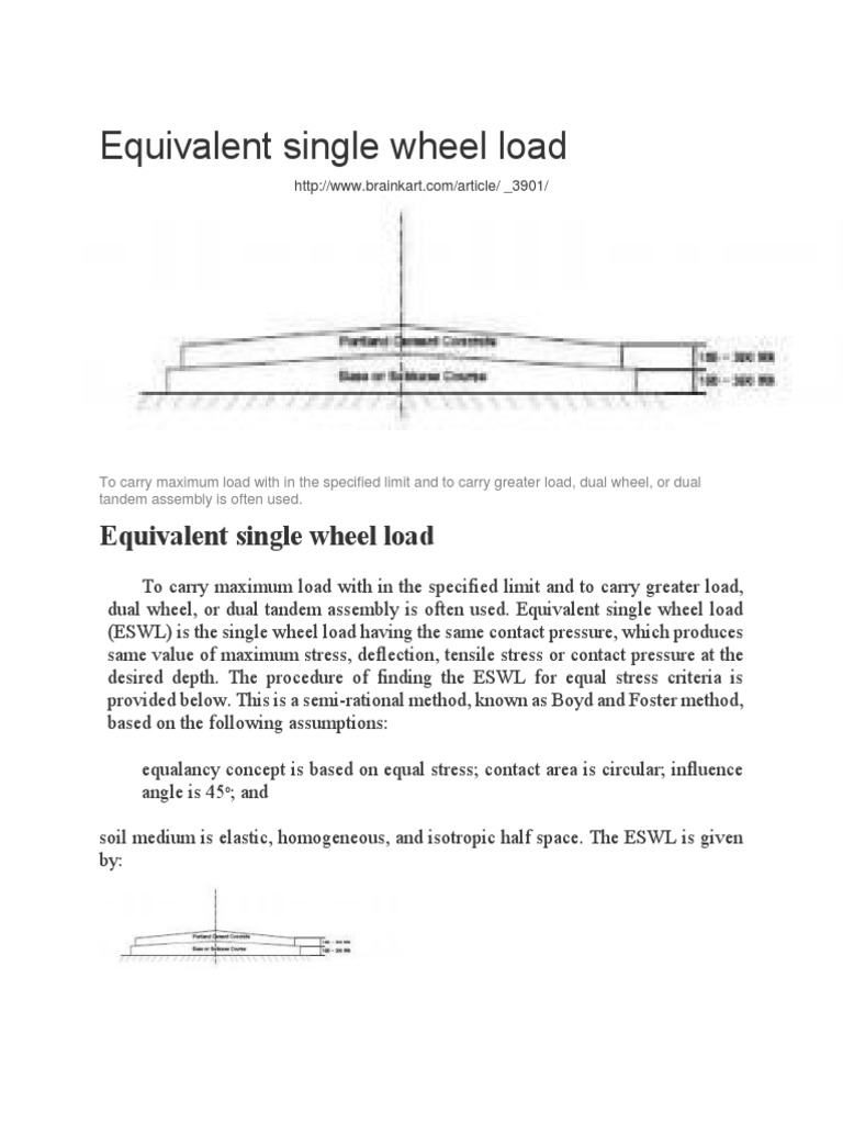 Equivalent Single Wheel Load | Download Free PDF | Deformation ...