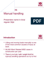 Manual Handling Training | PDF