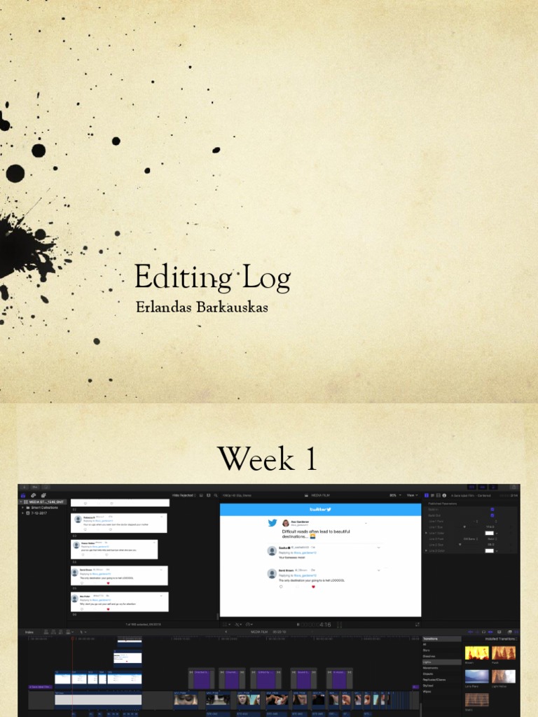 Editing Log | PDF
