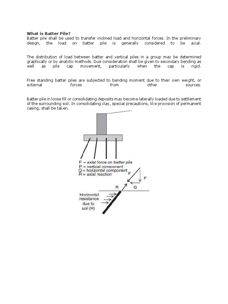 What Is Batter Pile | PDF