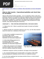 BLU Code - Ship Shore Safety Checklist | PDF | Ships | Cargo