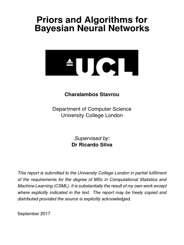 Priors and Algorithms For Bayesian Neural Networks: Charalambos Stavrou | PDF | Bayesian ...