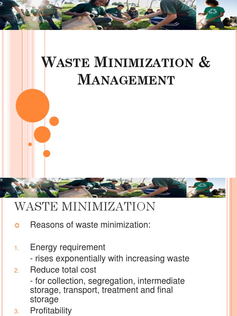 Waste Minimization and Management | PDF | Environmental Impact ...