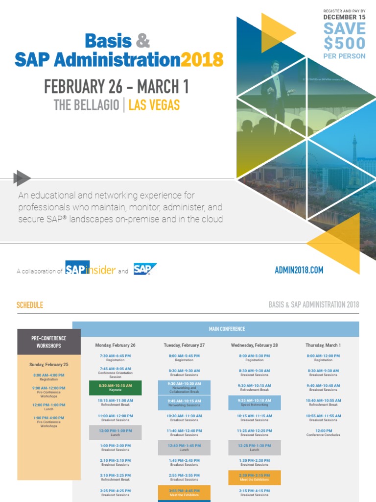 SAPAdmin2018 US Brochure | PDF | Cloud Computing | Sap Se