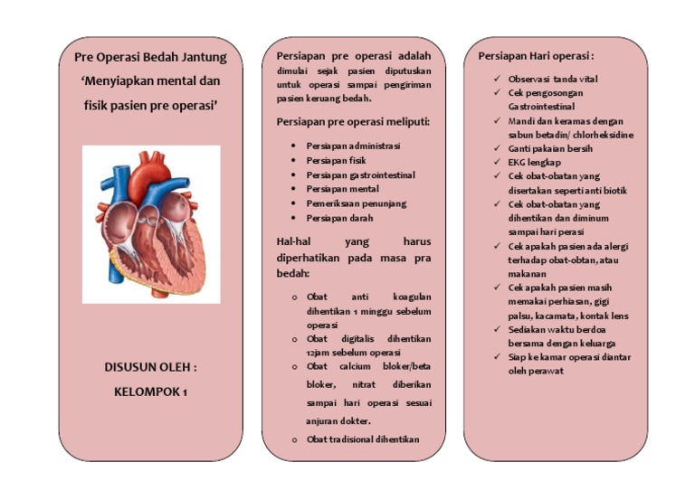 Leaflet Pre Op Jantung | PDF | Kesehatan Holistik