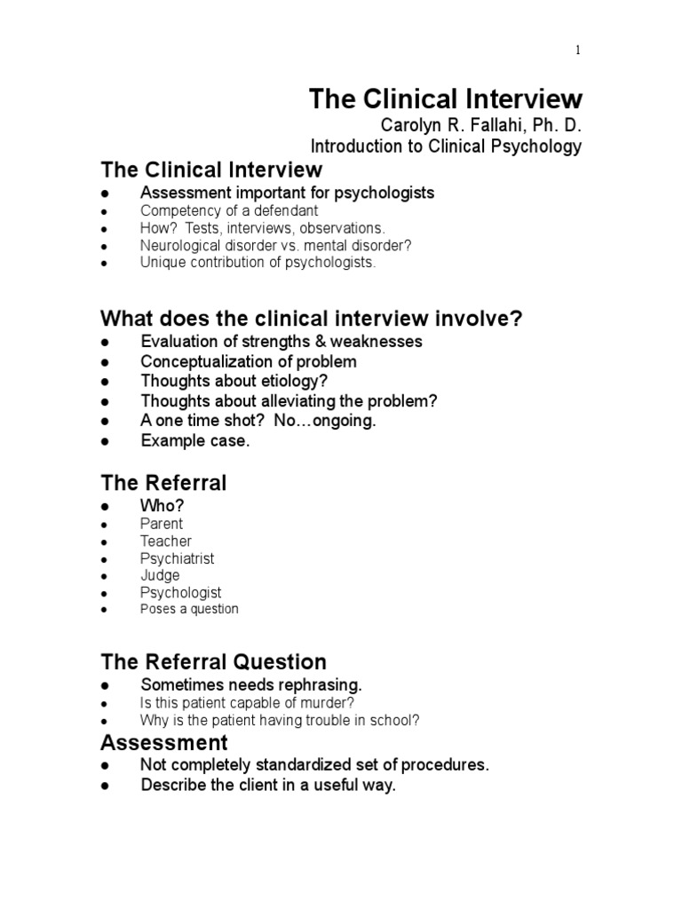 The Clinical Interview | PDF | Delusion | Aphasia