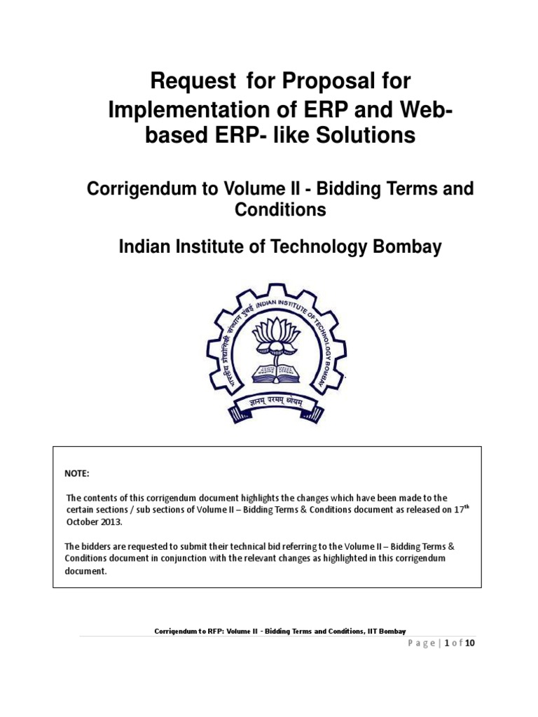 Sample RFP | PDF | Request For Proposal | Service Level Agreement