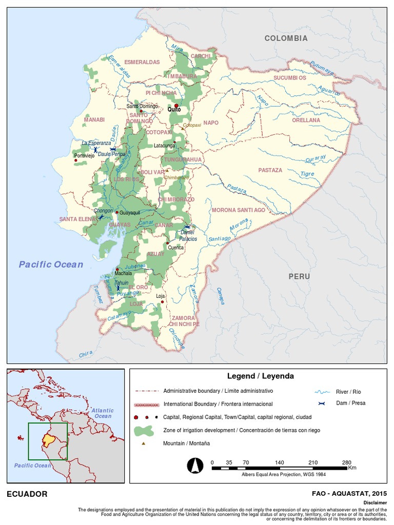 ECU Map Detailed | PDF | Ecuador | Nature