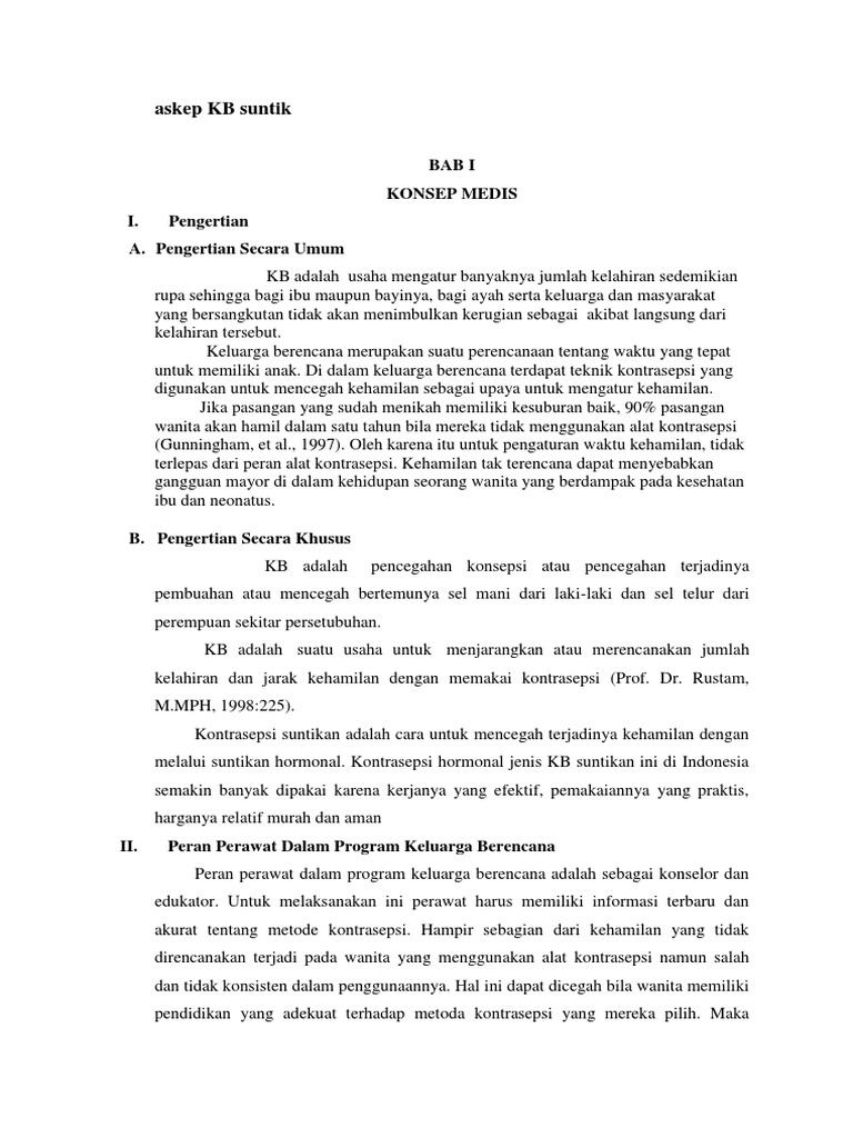 Askep KB Suntik | PDF