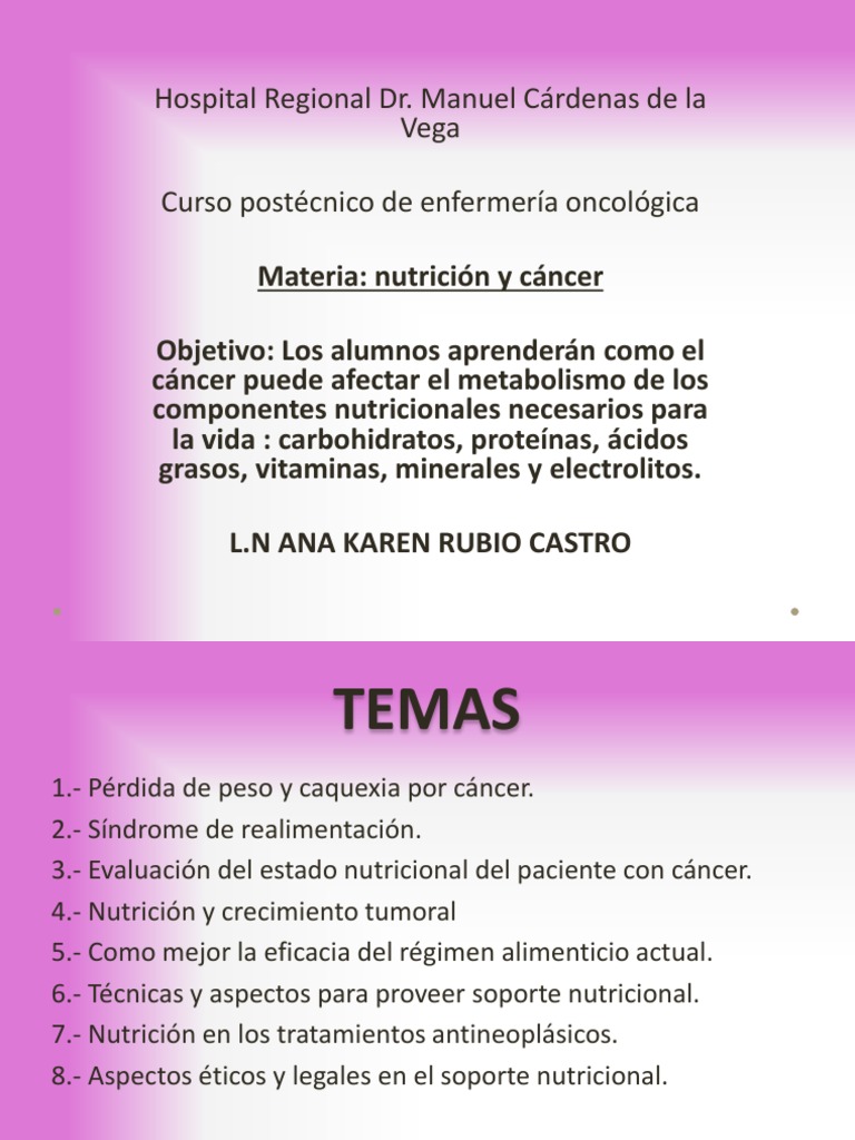 Nutrición y Caquexia en Cáncer | PDF | Citocina | Leptina