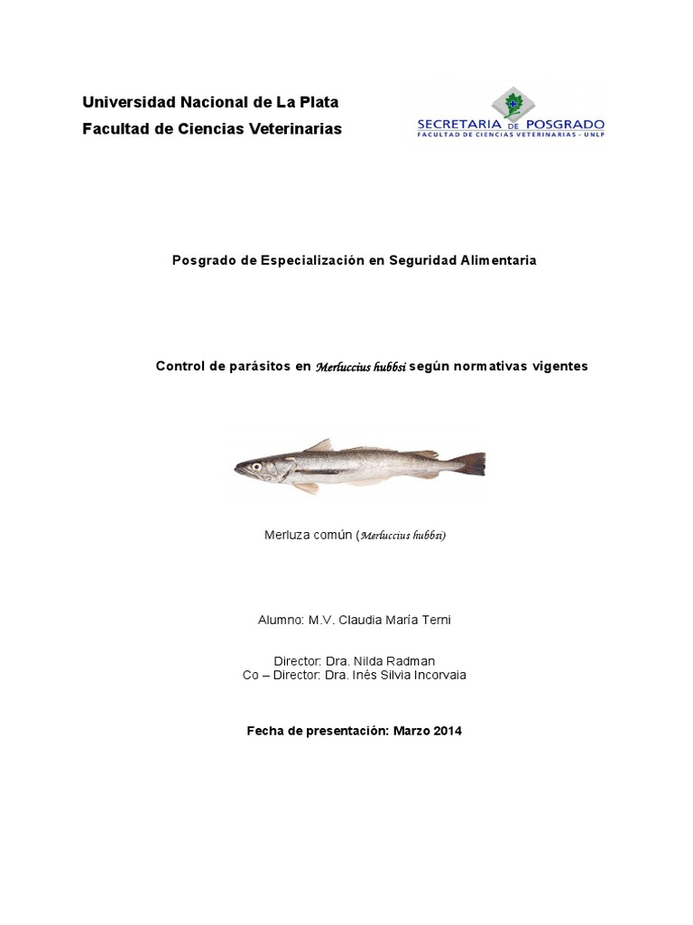 Control de parásitos en Merluza Hubbsi | PDF | Alergia | Salud y bienestar