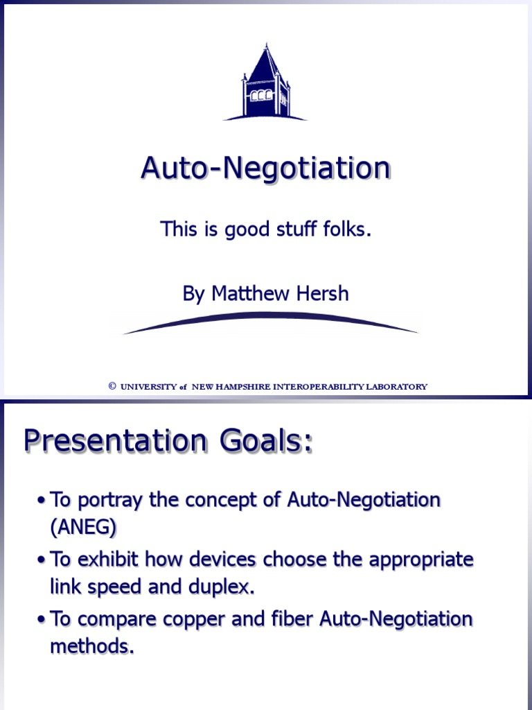 Auto Negotiation Introduction | Internet Architecture ...