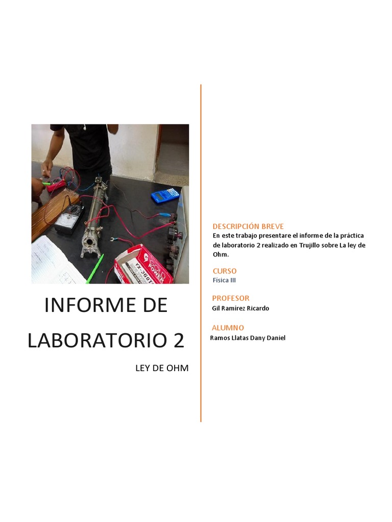 Practica De Laboratorio De La Ley De Ohm Pdf Resistencia Eléctrica 9456