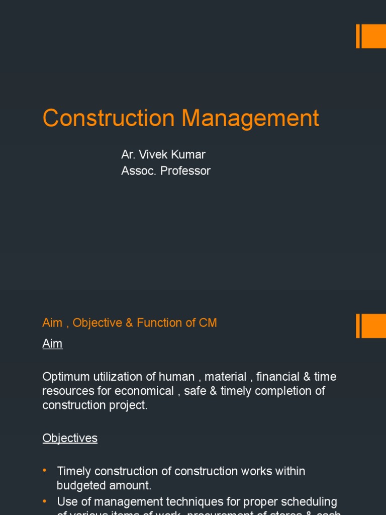 Construction Management Essentials | PDF | Architect | Construction ...