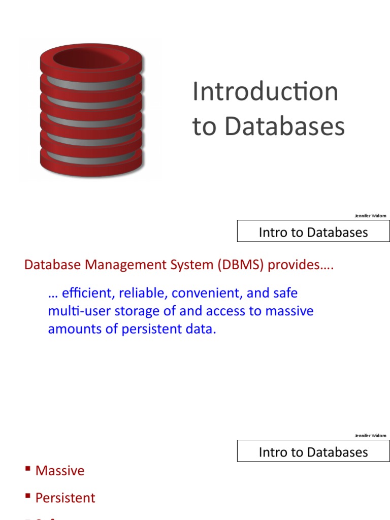 An Introduction to Database Management Systems: Providing Efficient ...