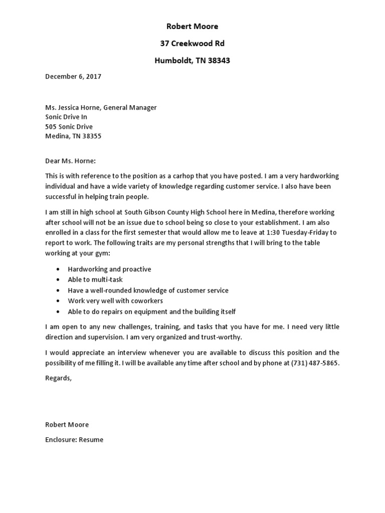 Cover Letter WBL | PDF | Career & Growth