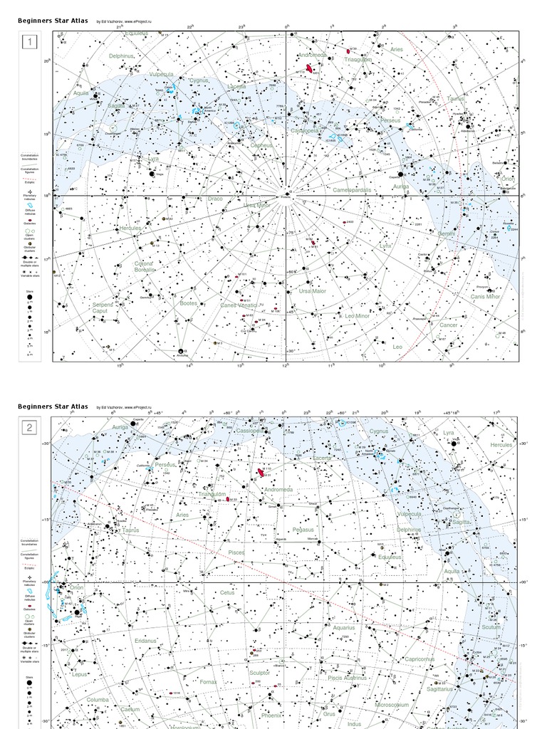 Beginners Star Atlas | PDF | Stars | Constellation