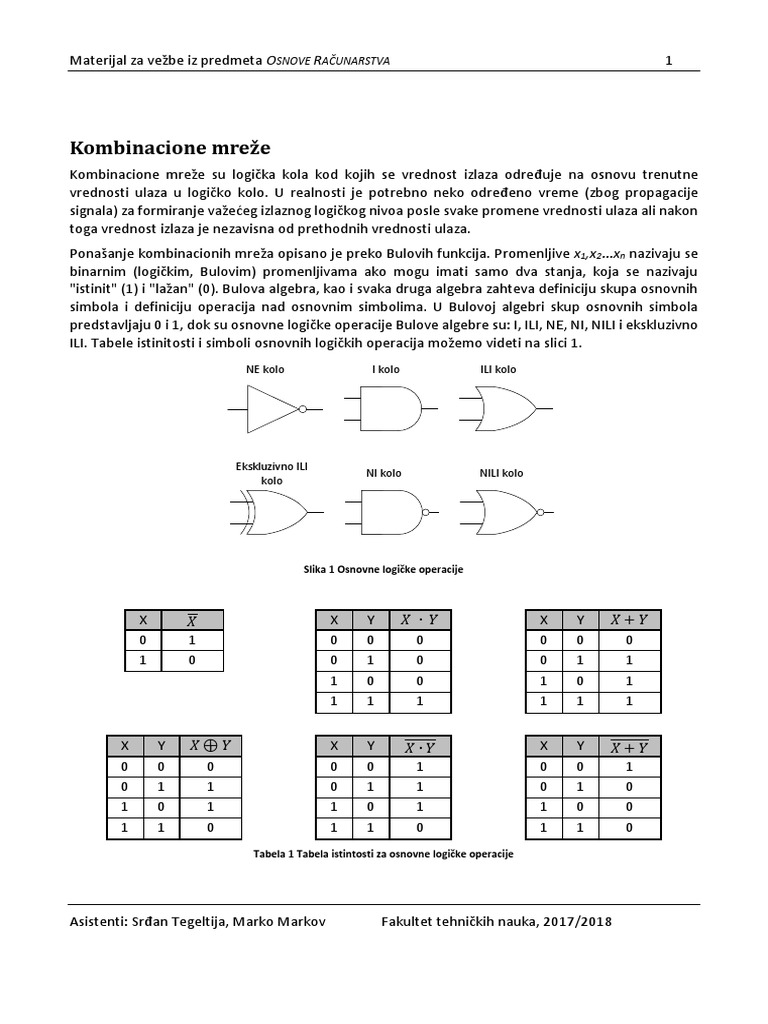 Kombinacione I Sekvencijalne Mreze | PDF