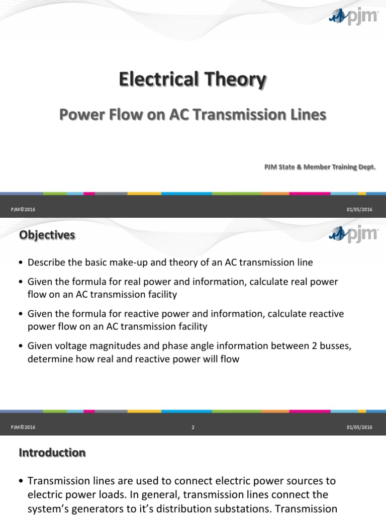 PJM - Power Flow On Transmission Lines | PDF | Ac Power | Electrical ...