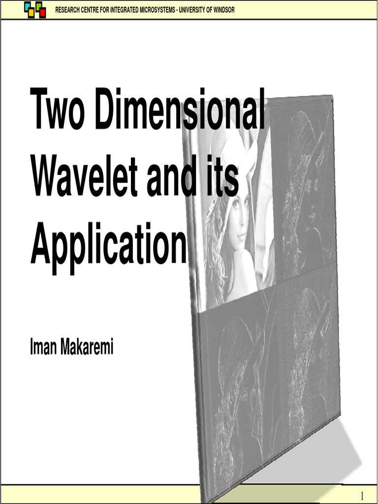 Two-Dimensional Wavelet Applications | PDF | Wavelet | Digital Signal ...
