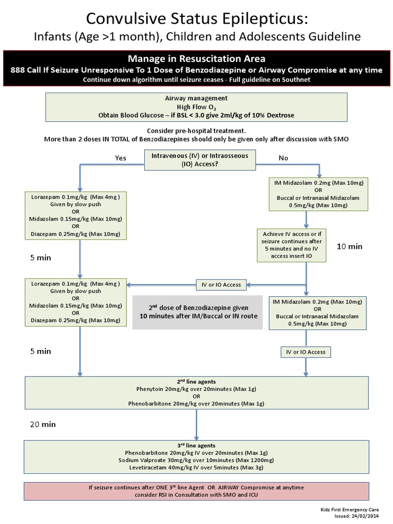 Convulsive Status Epilepticus:: Infants (Age 1 Month), Children and ...