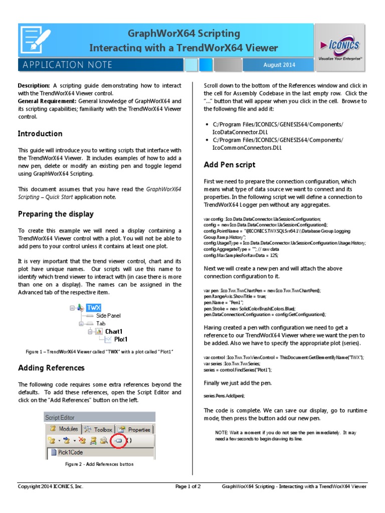 Graphworx64 Scripting Interacting With A Trendworx64 Viewer Pdf Scripting Language