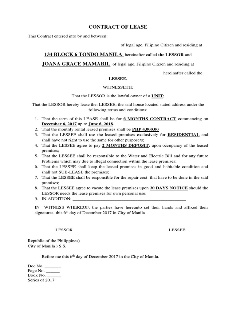 Residential Lease Agreement | PDF | Lease | Real Property Law