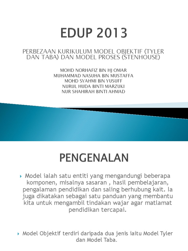 Model Tyler Taba & Stenhouse | PDF