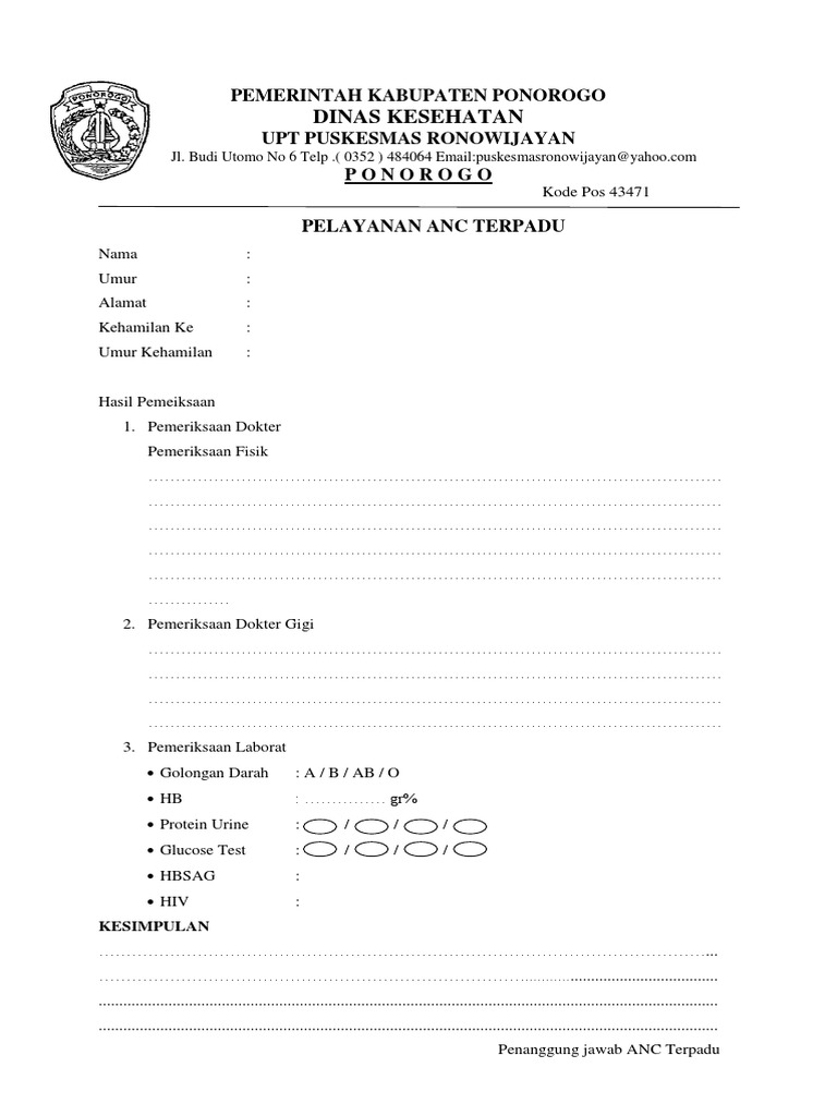 Format Anc Terpadu | PDF