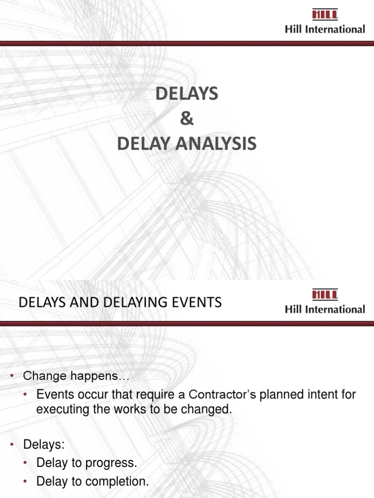 Delay & Delay Analysis | Business | Computing And Information Technology