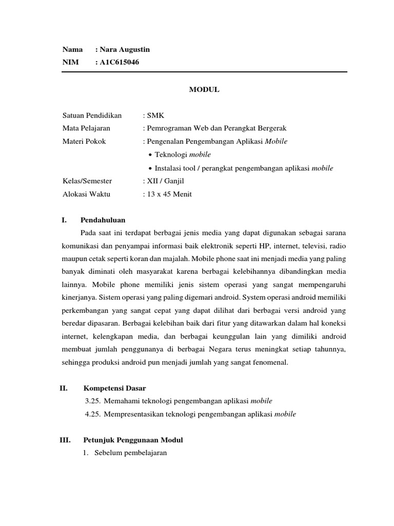 Modul Pemrograman Web Dan Perangkat Bergerak | PDF