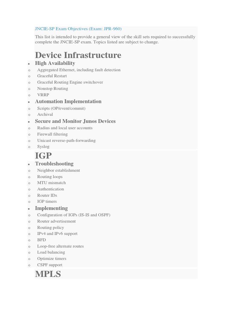 Device Infrastructure: High Availability | PDF | Multiprotocol Label Switching | Networking
