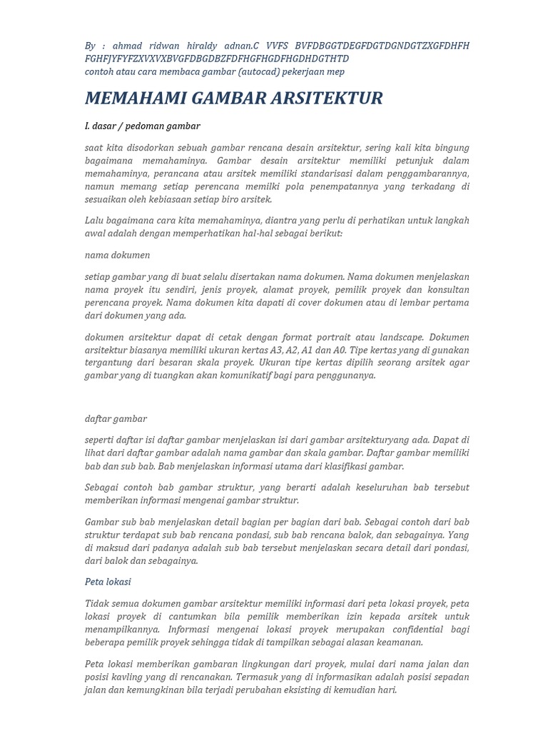 Tata Cara Membaca Gambar Mep | PDF